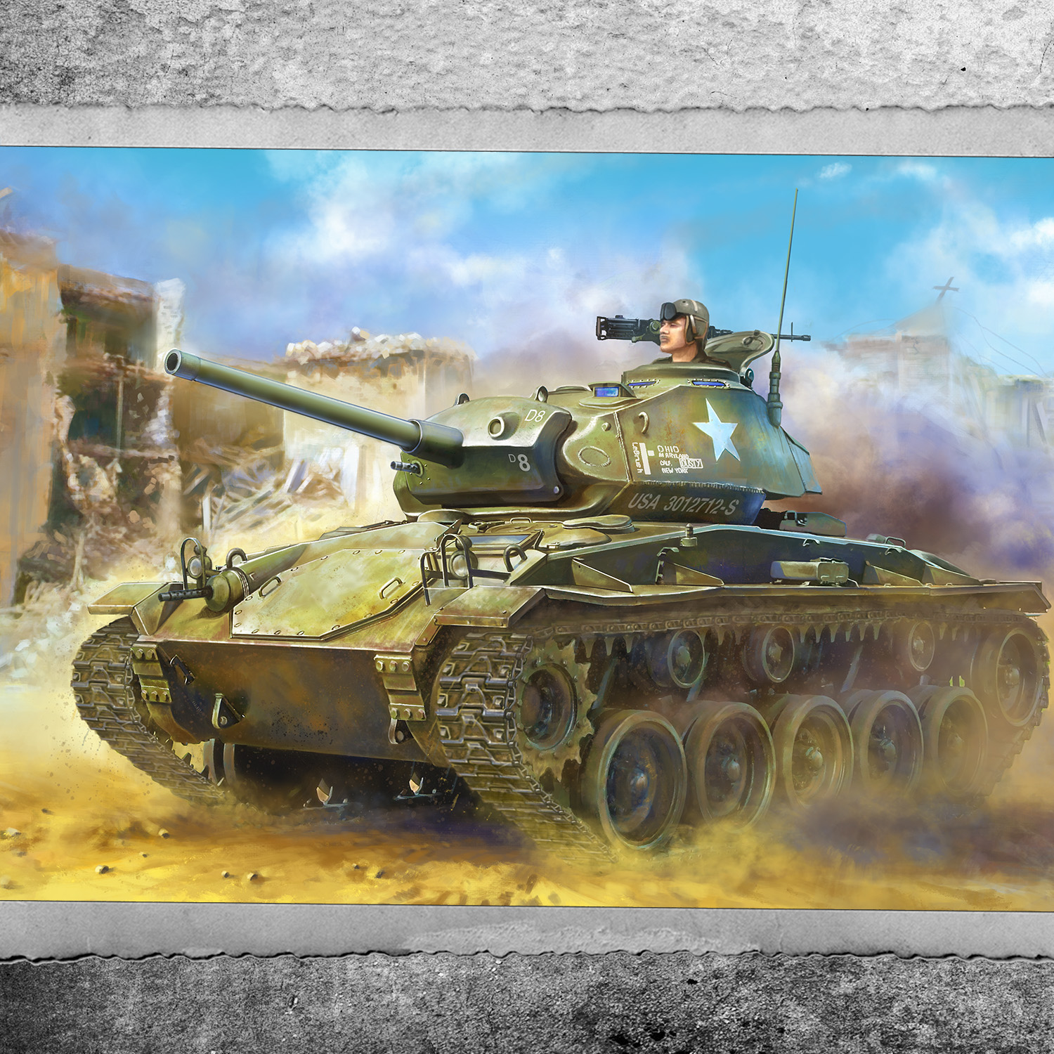 M24 "Chaffee" tank Company D, 36th Tank Battalion, 8th Armoured ...